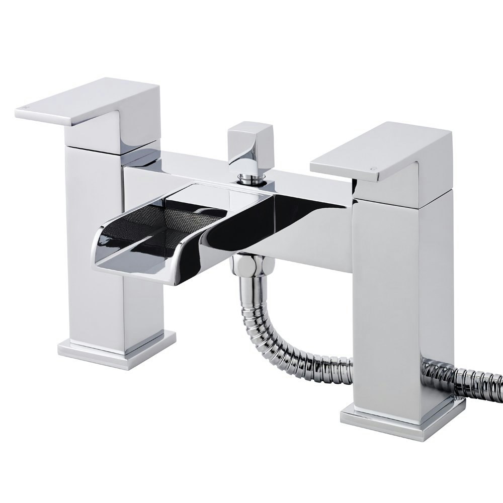 Hudson Reed Strike Open Spout Bath Shower Mixer & Mono Basin Tap Pack ...