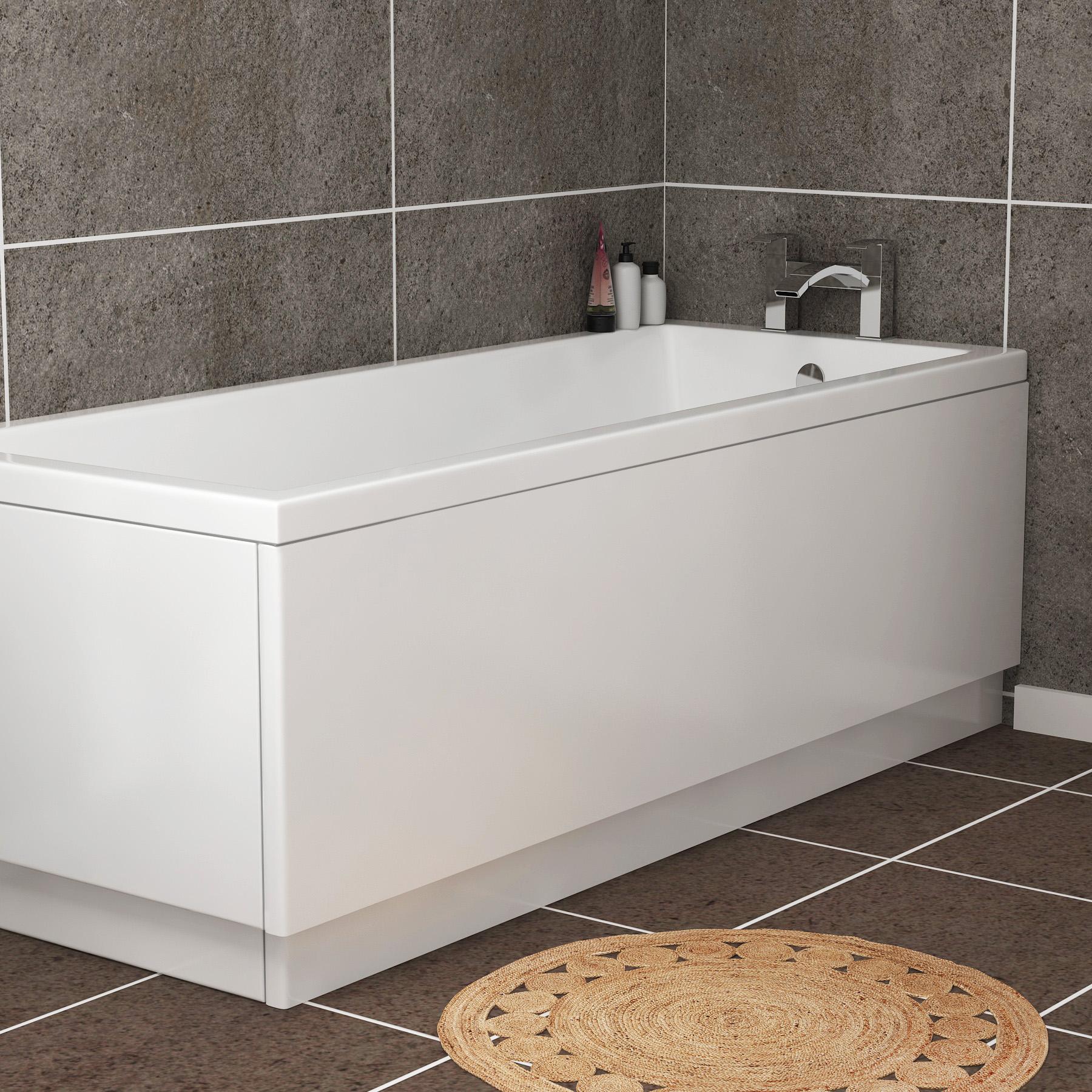 Turin High Gloss White MDF Front Bath Panel Wooden - Various Sizes ...