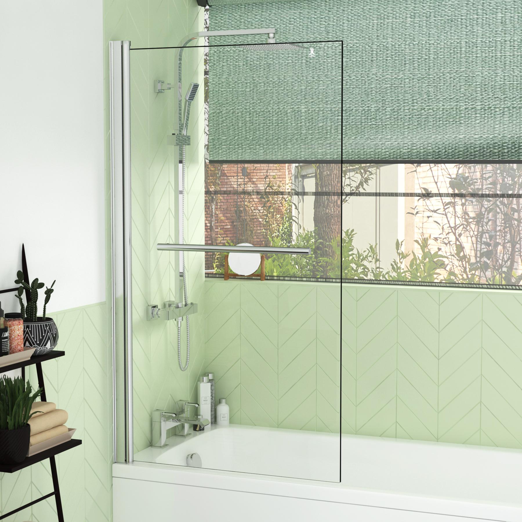 Breeze Acrylic Round Single Ended Shower Bath 1500 x 700mm Inc Square ...